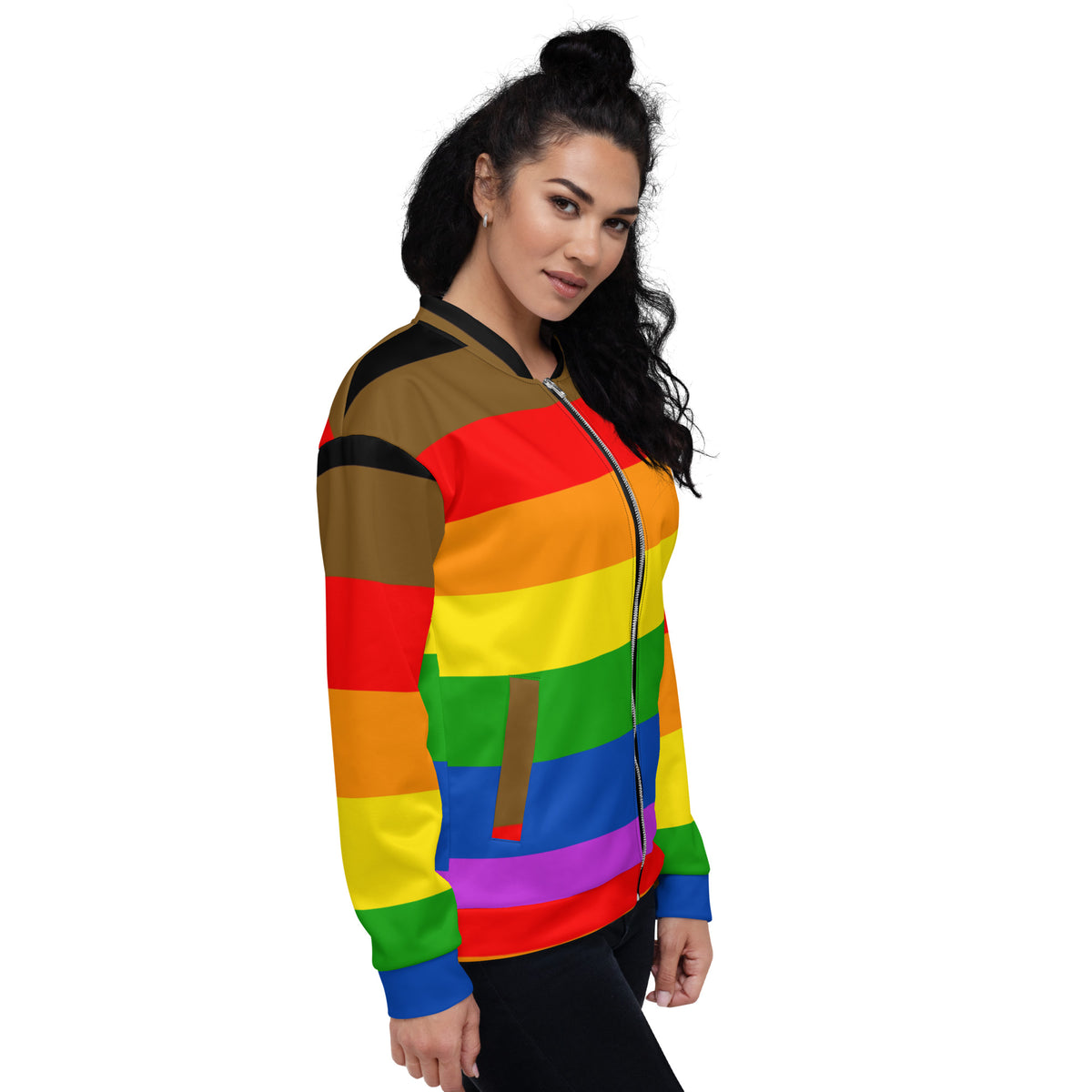 LGBTQ Pride FLags Unisex Bomber Jacket, Philadelphia Pride Flag – SHAVA
