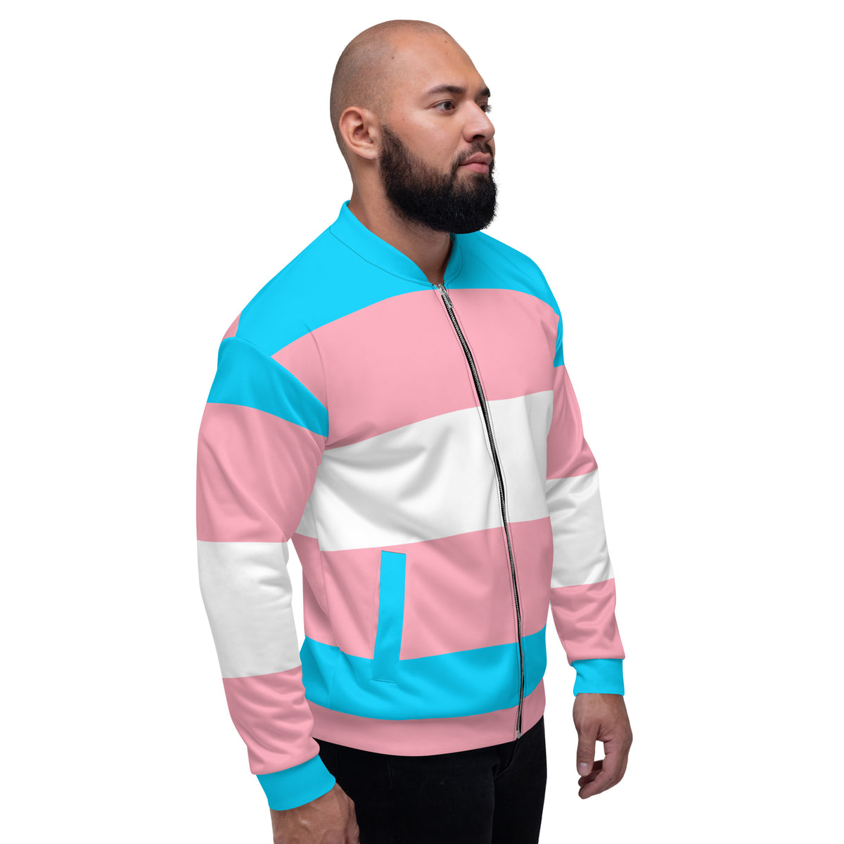 LGBTQ Pride FLags Unisex Bomber Jacket, Transgender Pride Flag – SHAVA